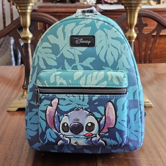 Loungefly | Bags | Loungefly Mini Backpack Tropical Leaves Stitch Lilo ...